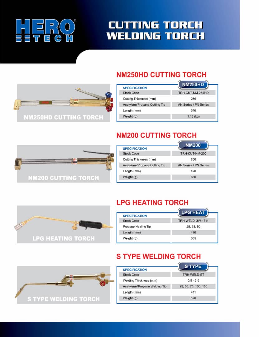 HERO TECH WELDING & CUTTING TORCH EQUIPMENT